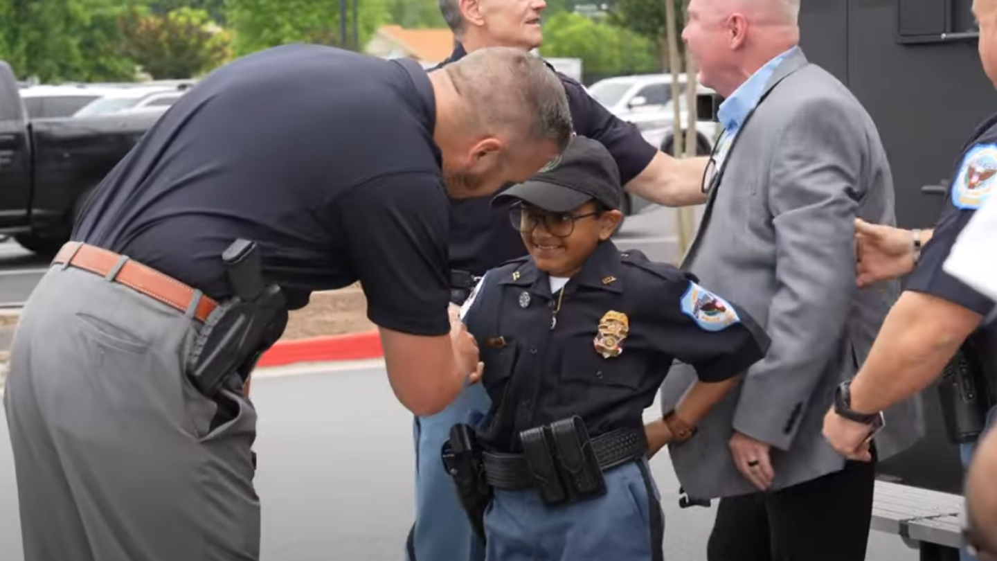Video: 10-year-old serves with Ga. PD, fire department for a day ...